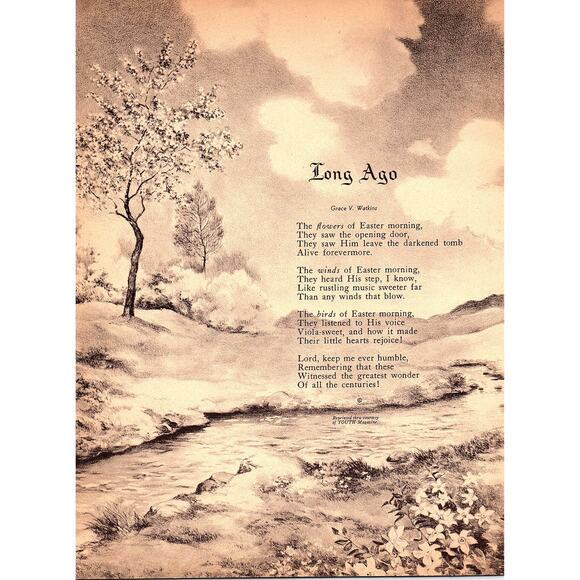 None and/or Unknown | Other | Long Ago Grace V Watkins 95s Poem Retro ...